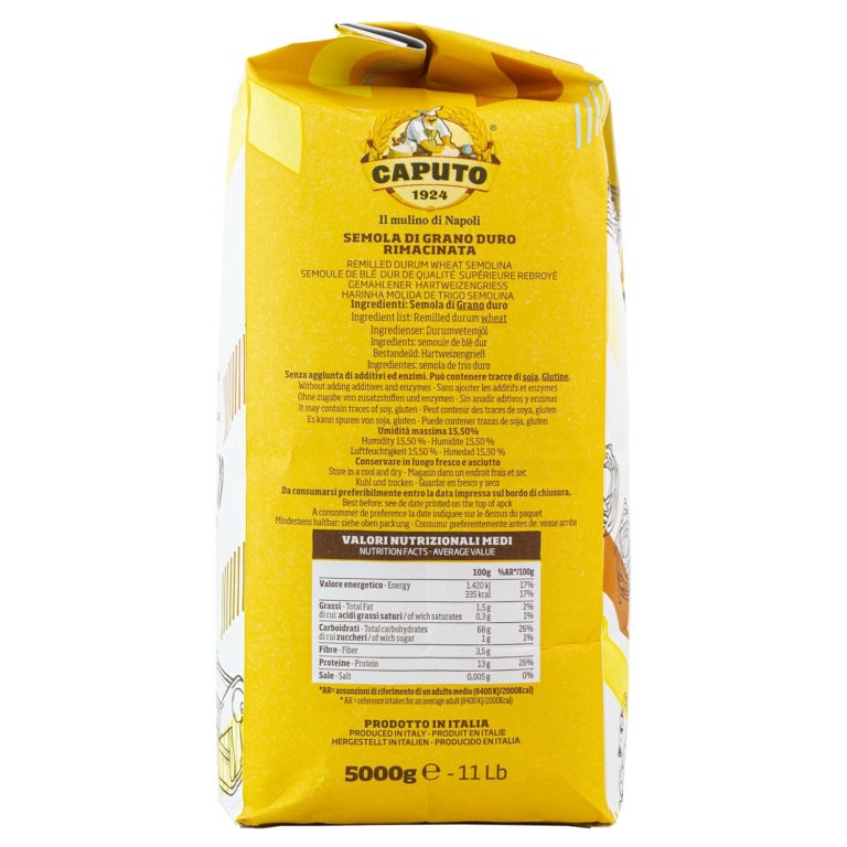 Caputo Durum Wheat Semolina Flour 5 Kg - Our Flavors